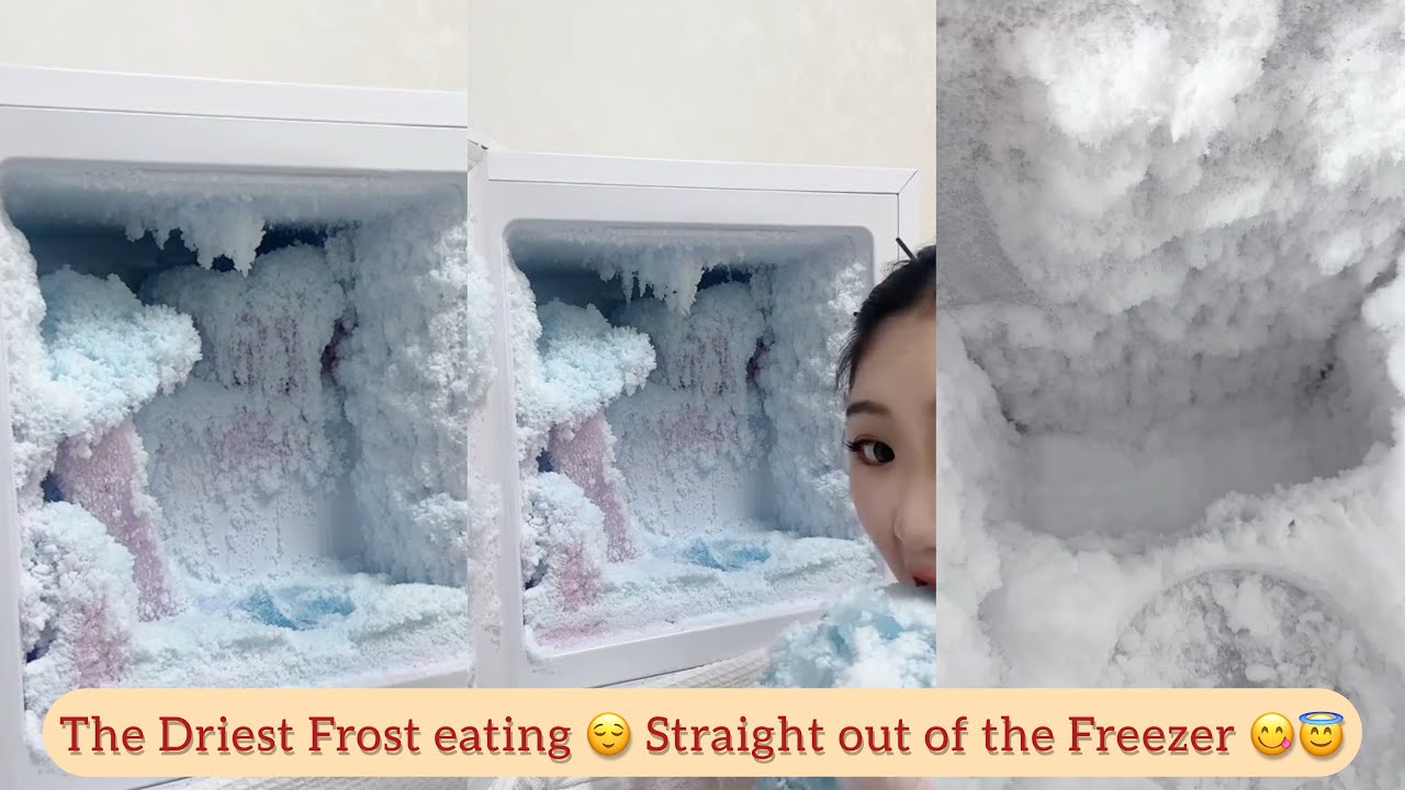Frozen Freezer 😍 The Dry Frost eating 😌😋 From The Freezer 😊😇 Yummy 🤤 ...