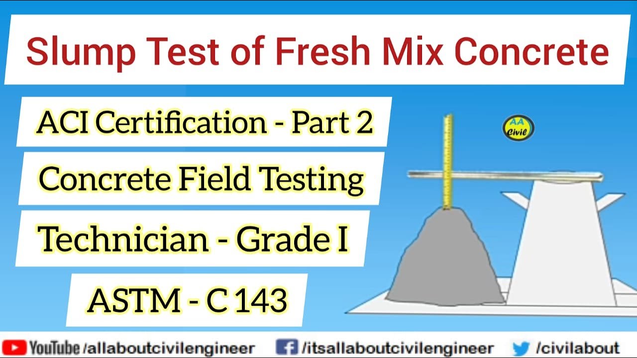 Slump Test of Concrete | American Concrete Institute ACI | Part 2 | All ...