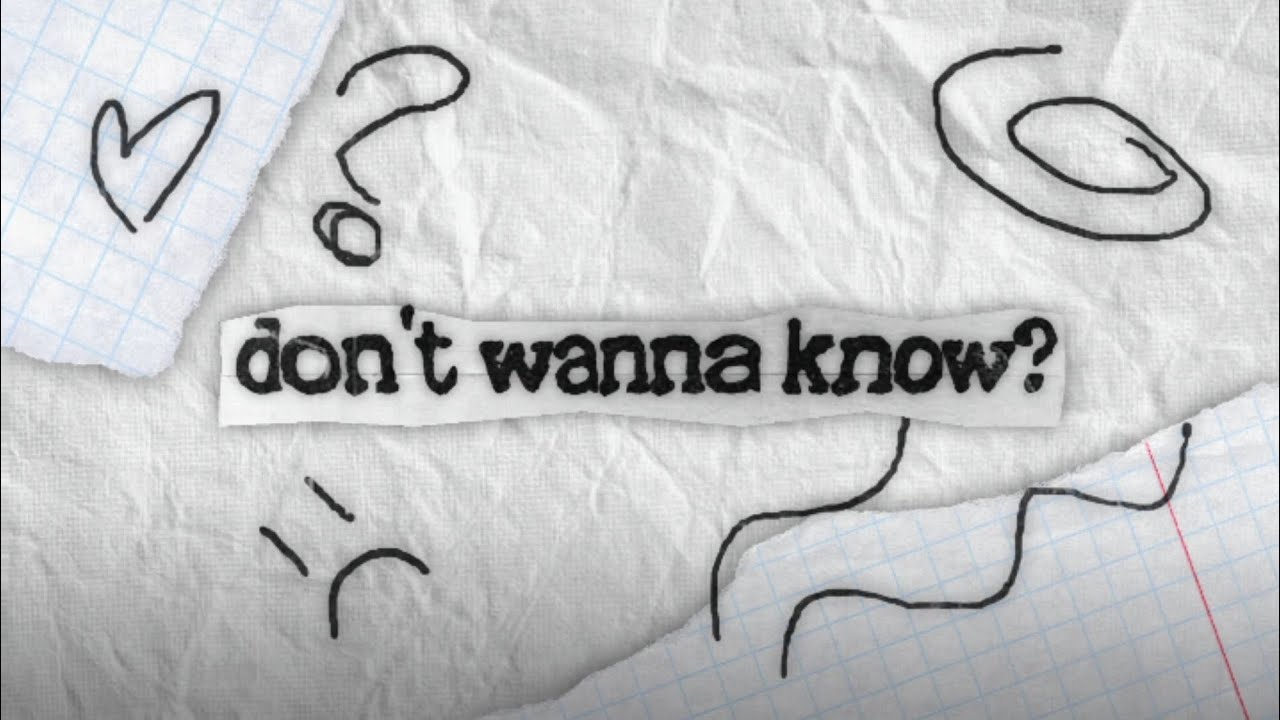 B4ND - Don't Wanna Know? (Official Lyric Video) - YouTube