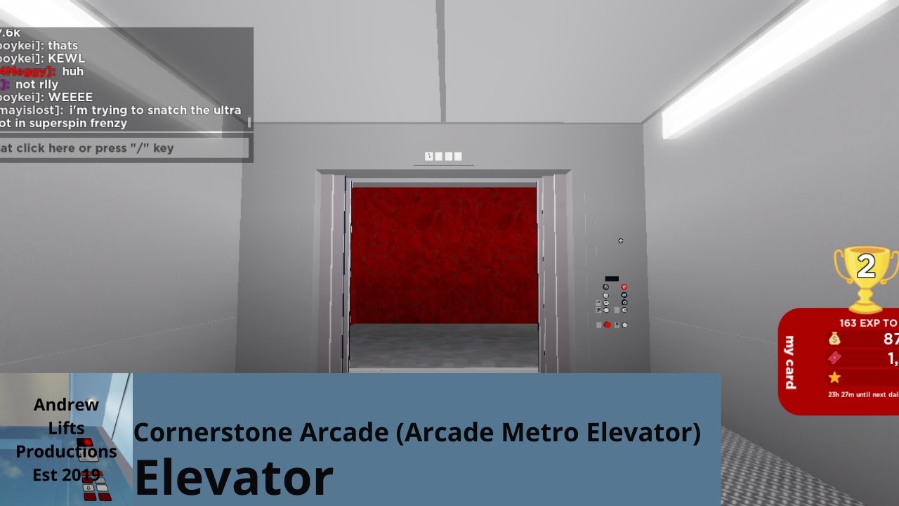 Unknown elevator at Cornerstone Arcade | Roblox (Arcade Metro Elevator) - YouTube
