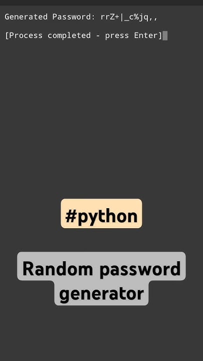 Random password generator made on python 😉#coding #programming #Python #trending #viral#password ...