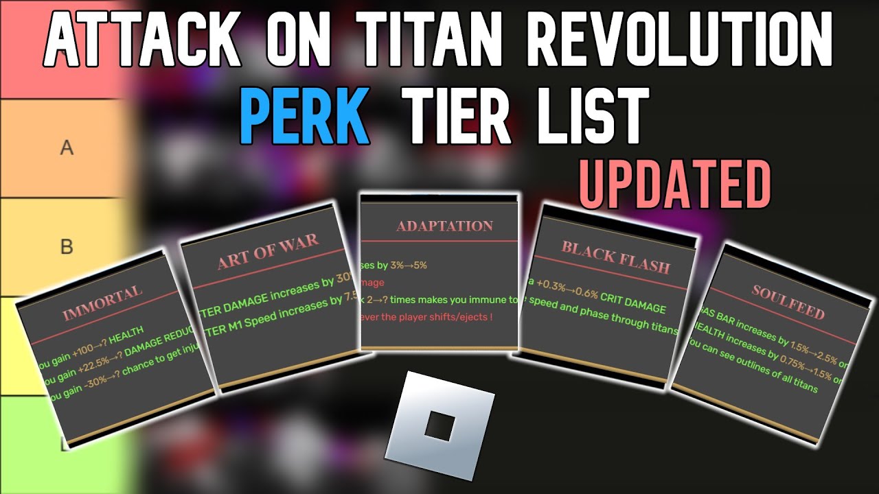 Attack on Titan Revolution Perk Tier List - YouTube