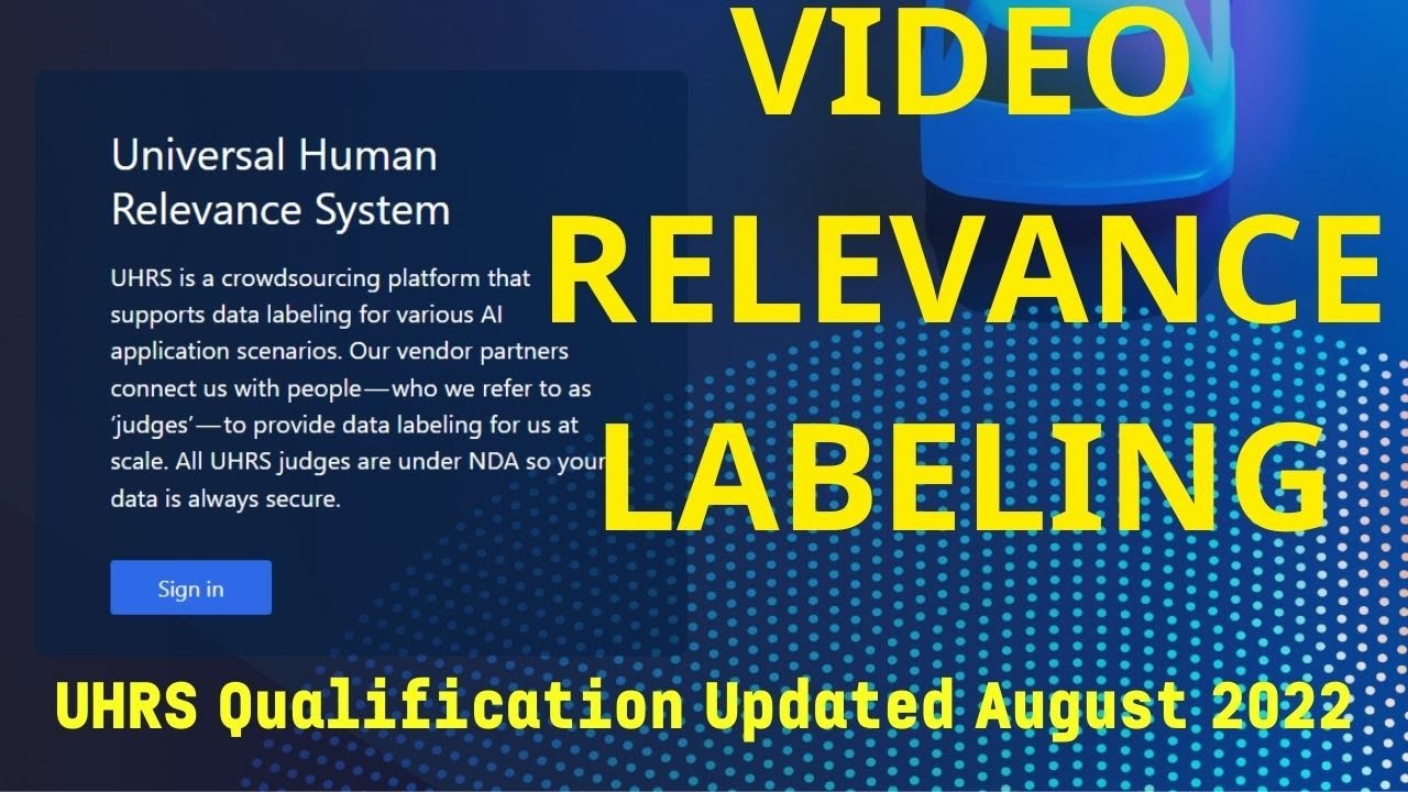 UHRS Qualification. VIDEO RELEVANCE LABELING Qualification Test. UHRS ...