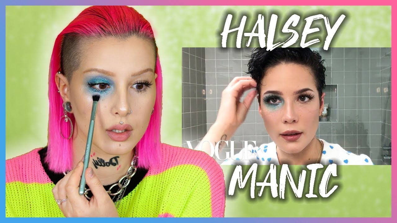 JE SUIS LE TUTO VOGUE DE HALSEY 😅 | 'Manic' Makeup Video - YouTube