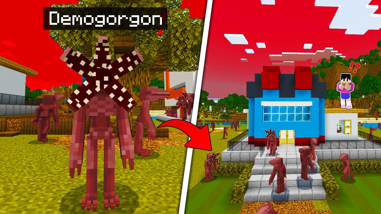 SURROUNDED By EVIL DEMOGORGON in Minecraft! (Tagalog) - YouTube