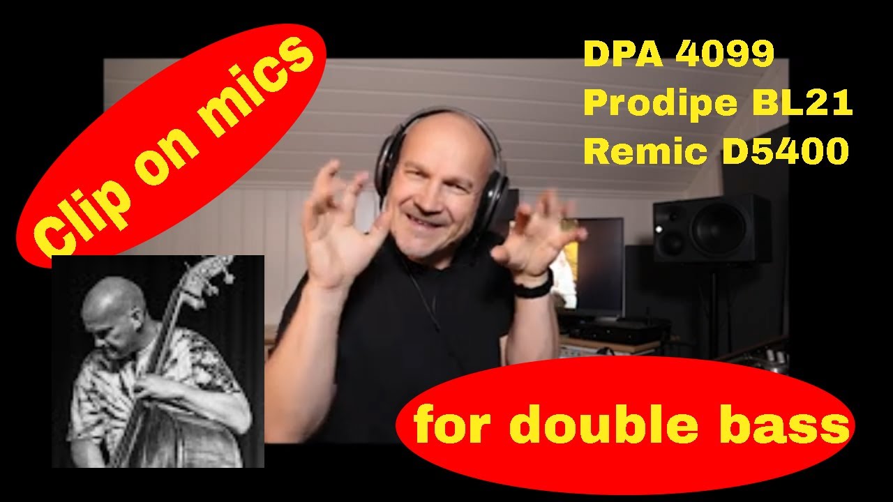 Clip on mics for double bass - YouTube