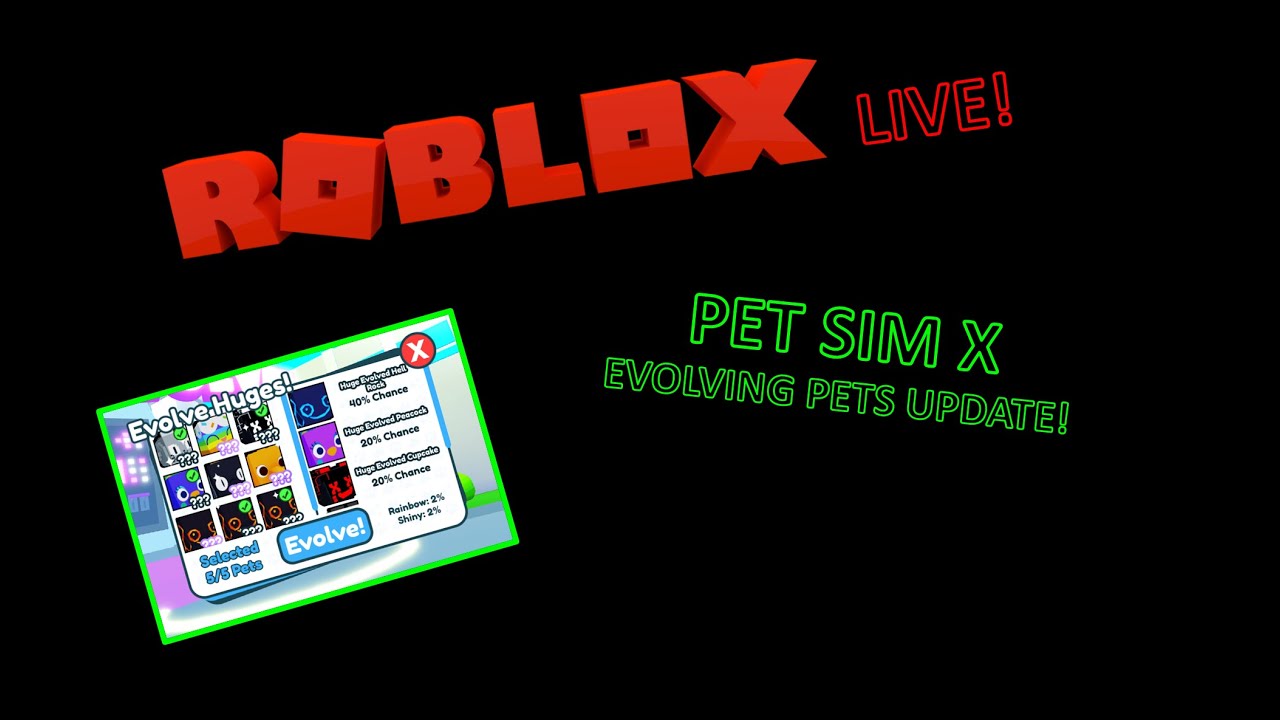 PET SIM X EVOLVE PETS UPDATE LIVE! - YouTube