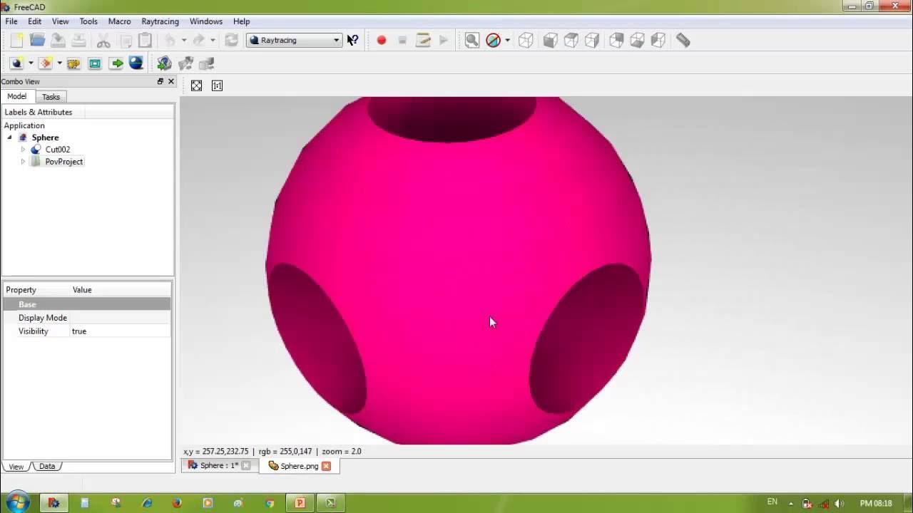 HOW TO USE RAYTRACING WORKBENCH IN FreeCAD - YouTube