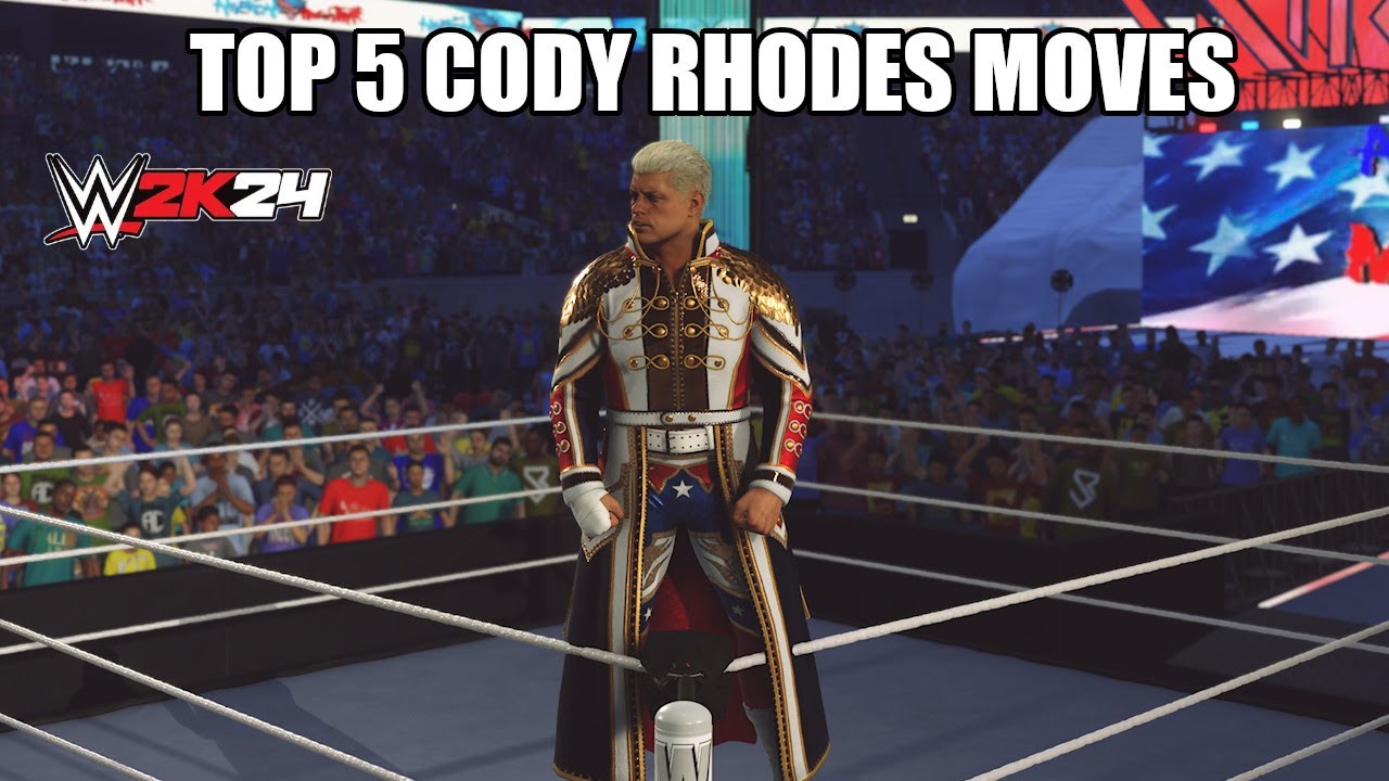 Top 5 Cody Rhodes Moves - WWE 2K24 - YouTube