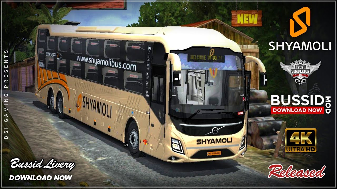 New Shyamoli Bus Livery for Volvo 9600 sleeper bus mod for bussid ...