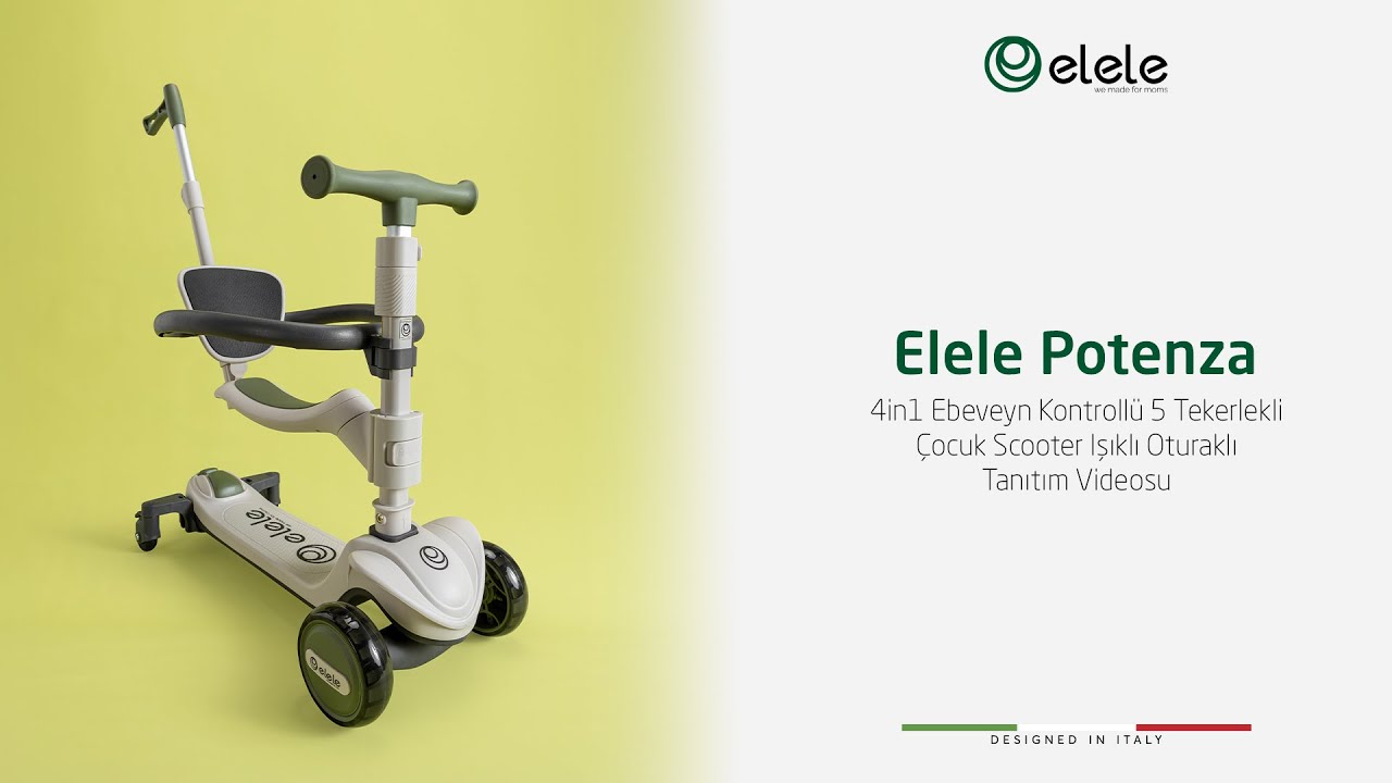 Elele Potenza 4in1 Ebeveyn Kontrollü 5 Tekerlekli Çocuk Scooter ...
