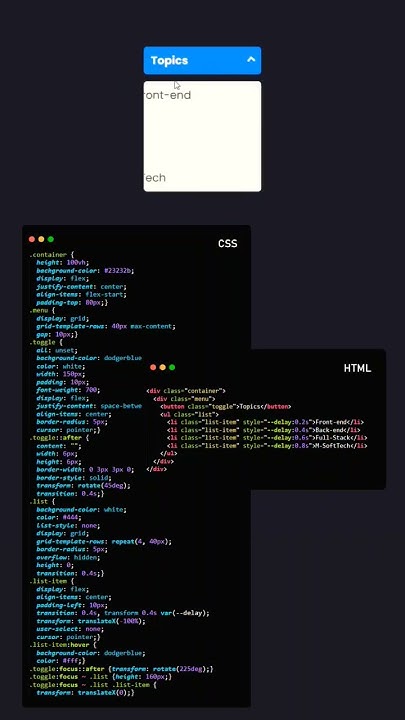 How To Make A Custom Dropdown Menu Using Html Css Dropdownmenu