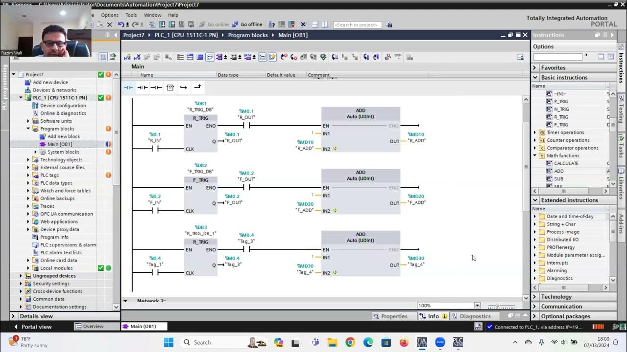 R_TRIG and F_TRIG in TIA PORTAL - YouTube
