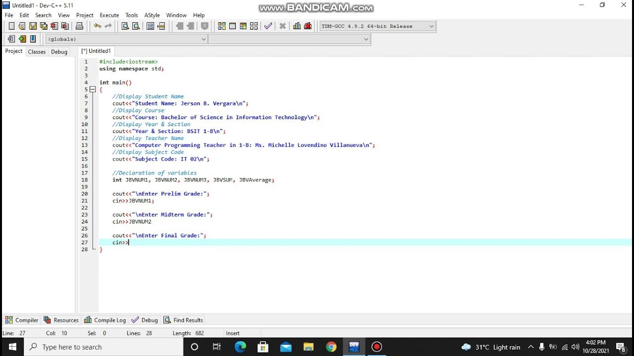 Machine Problem 1 - YouTube