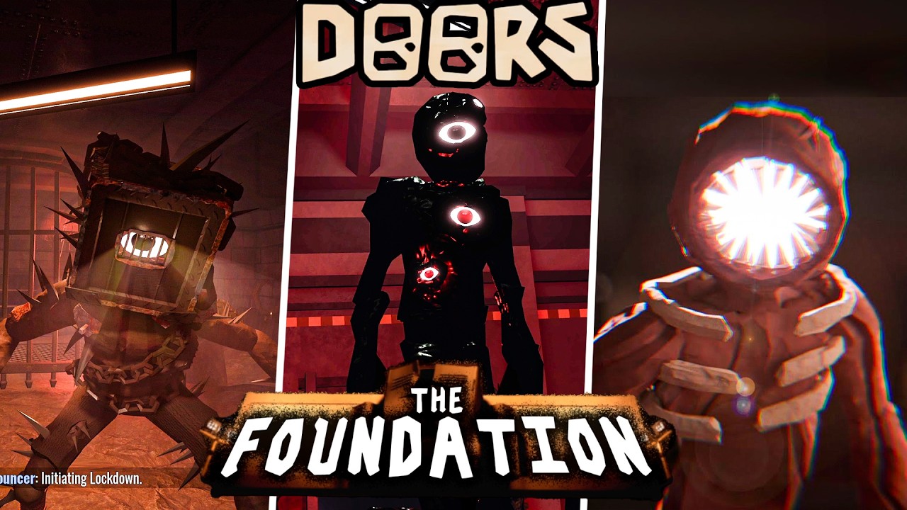 DOORS: THE FOUNDATION ALL BOSSES & ENDING | SECRET FEATURES - ROBLOX ...