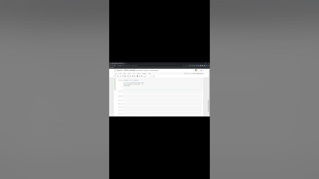 List In Python Python Lists And Accessing From List With Examples Python For Beginners Youtube
