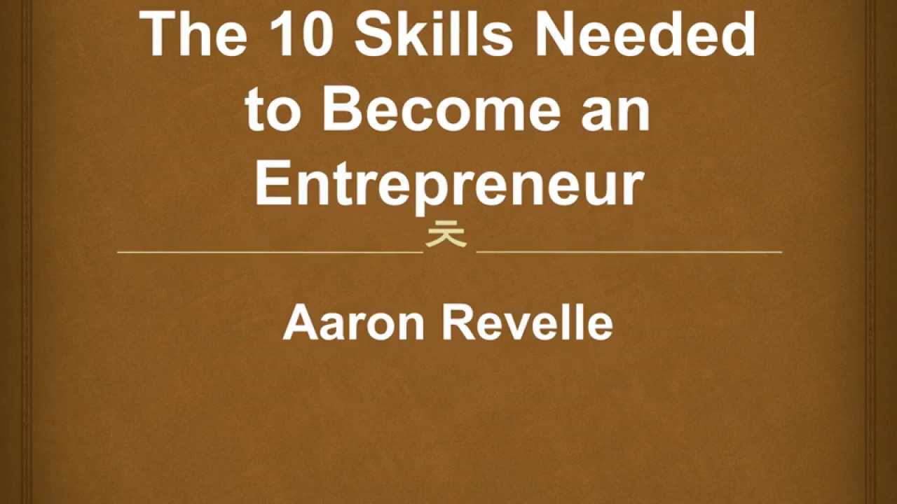 Aaron Revelle (Aaron Thomas) - 10 Basic Traits of Successful ...
