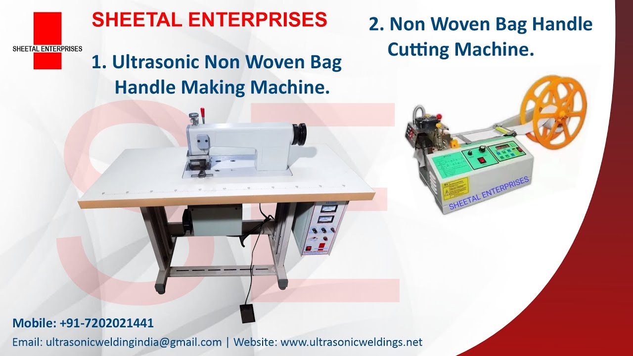 Ultrasonic Nonwoven Bag Handle Making Machine / Non Woven Bag Handle ...