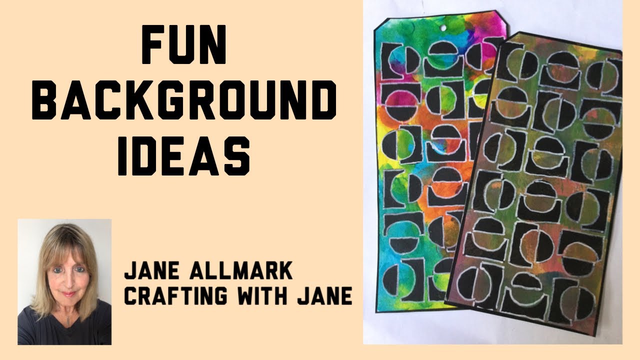 Need a tag? or a card base? try this fun technique - YouTube