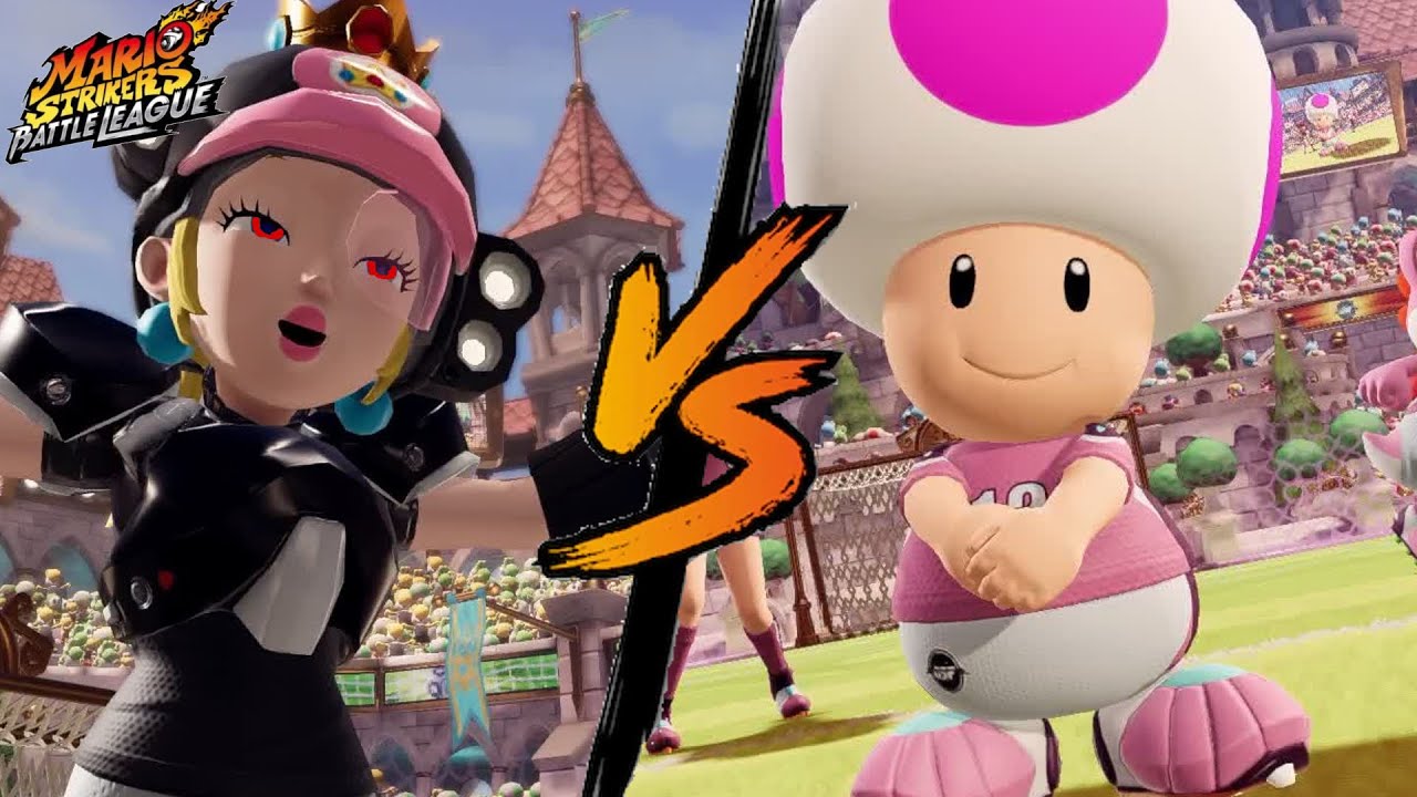 Mario Strikers Battle League #84 - Evil Peach vs Toad - YouTube