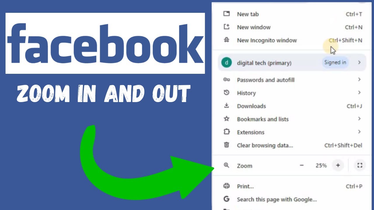 How to Zoom In and Out on Facebook using Chrome Laptop/PC (2024) - YouTube