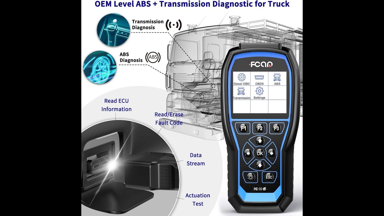 Heavy Duty Truck Scanner FCAR F507 Scan Tool for WABCO Bendix Wabash ...