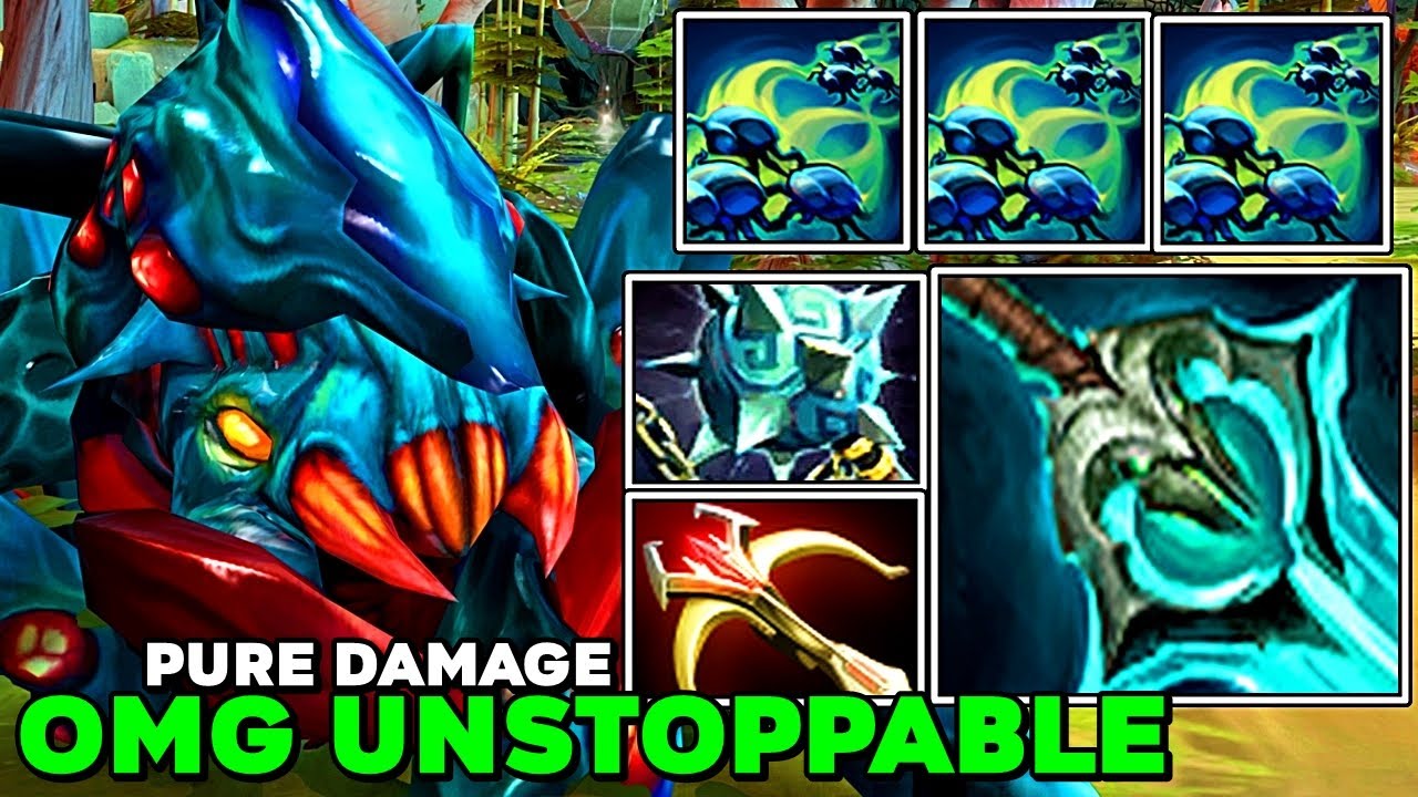 OMG Unstoppable Too Much Power Weaver Pure Damage Carry Hero Item Build - Dota 2 - YouTube