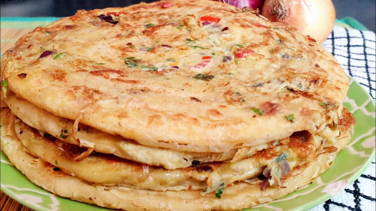 Unique Style Multilayered Onion Egg Paratha | How to make Egg Paratha ...