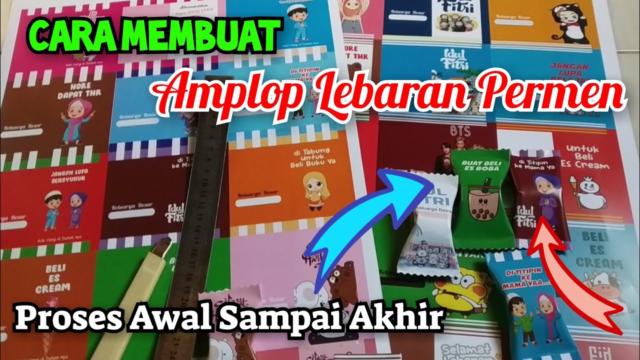 Cara Membuat Amplop Lebaran Permen - YouTube