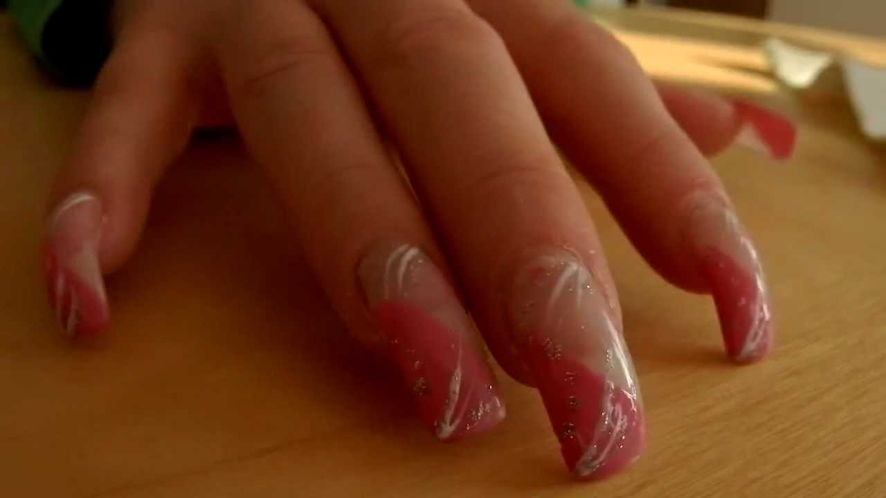 Long Nails Tapping With A New Nailart Design Youtube