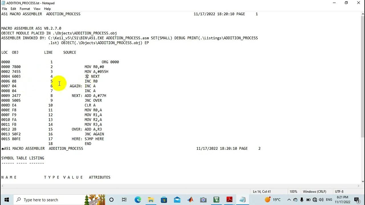 05_Lab 8051_Microcontroller & Embedded system: Jumps & Loop in Assembly Language using KEIL شرح ...