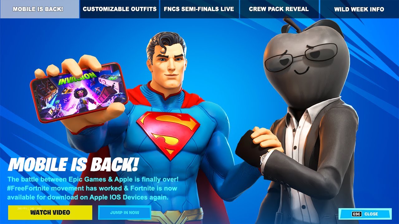 FORTNITE MOBILE is BACK! - YouTube