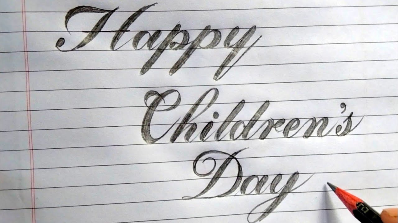 Happy Children's Day writing style | World Children's Day in ...