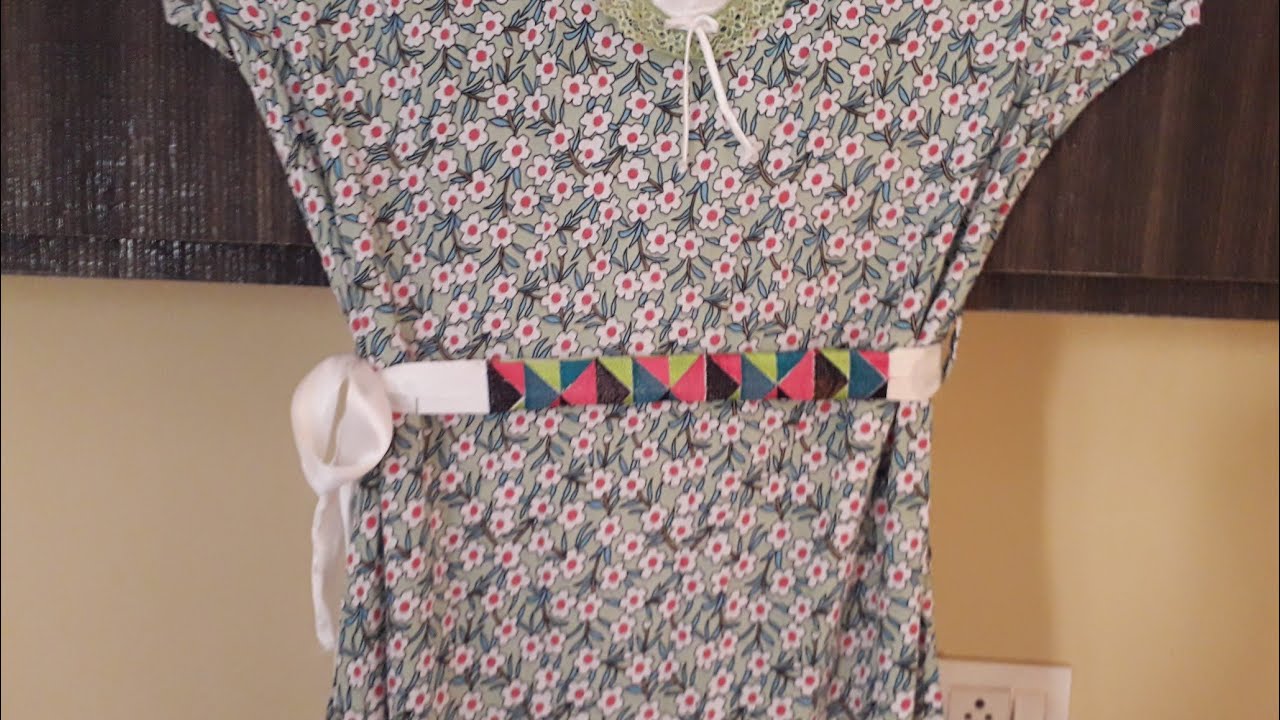 How to make frock belt with the help of embroidery machine||kumari ...