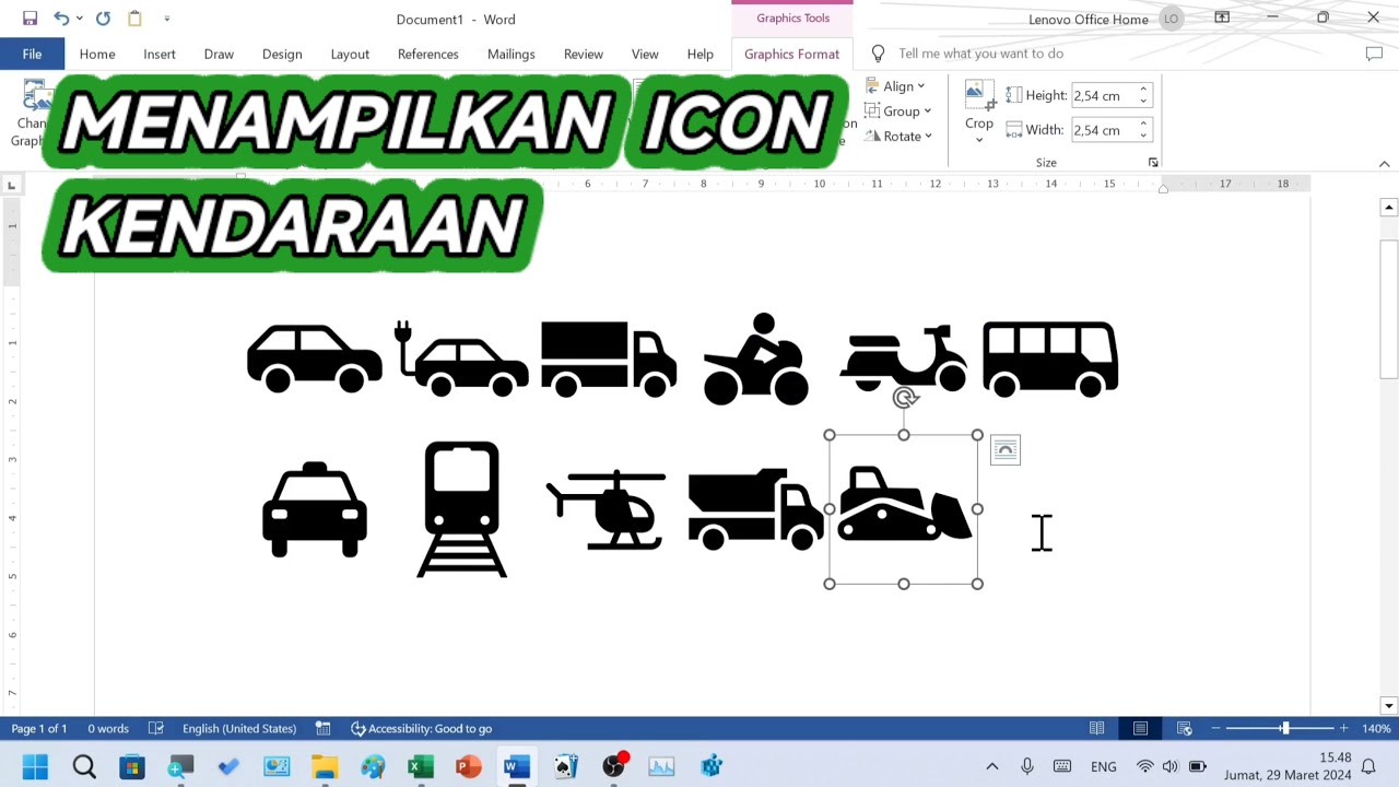 Cara Memunculkan Gambar / Icon Kendaraan di Lembar Kerja Microsoft Word ...
