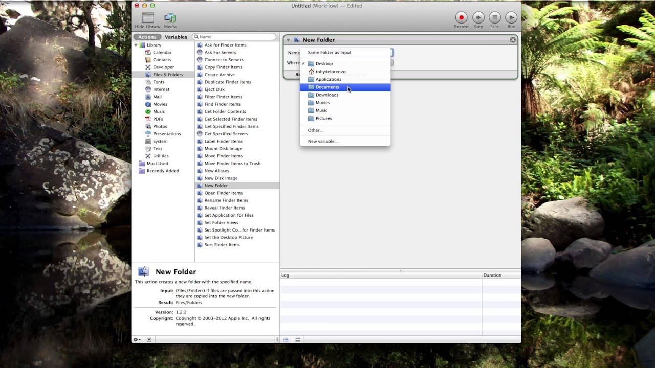 How to use automater - YouTube