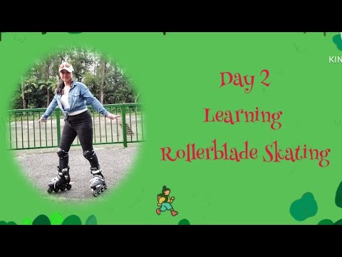 Day 2: Learning Rollerblade Skating - YouTube