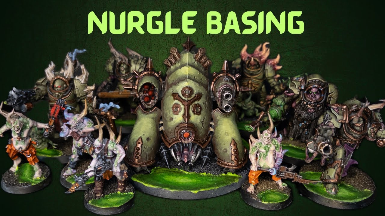Painting Death Guard: Simple Nurgle Basing Guide - YouTube
