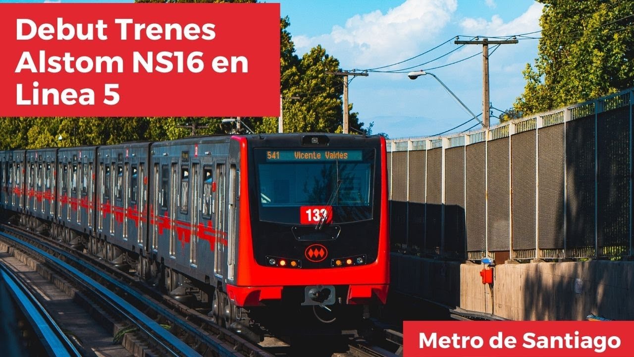 Metro de Santiago | Trenes Alstom NS16 en estaciones de L5 - YouTube