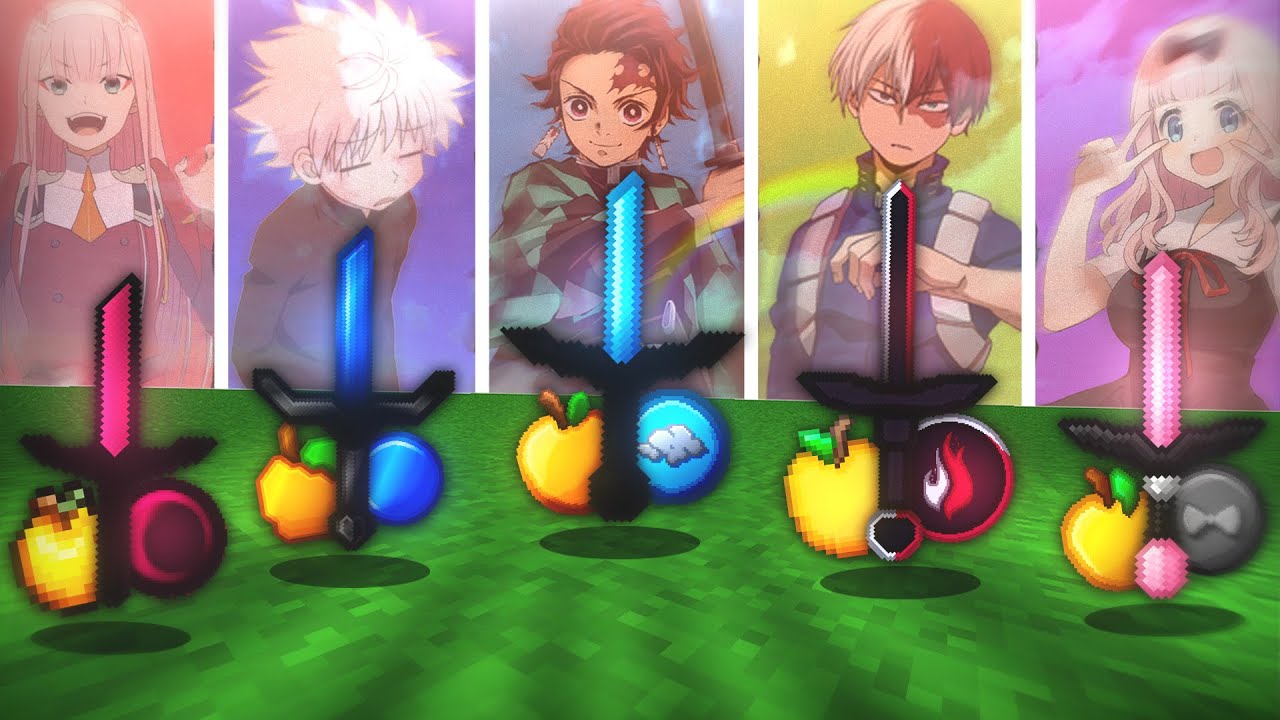 TOP 5 MEJORES ANIME TEXTURE PACKS para MINECRAFT PVP | **FPS BOOST ...