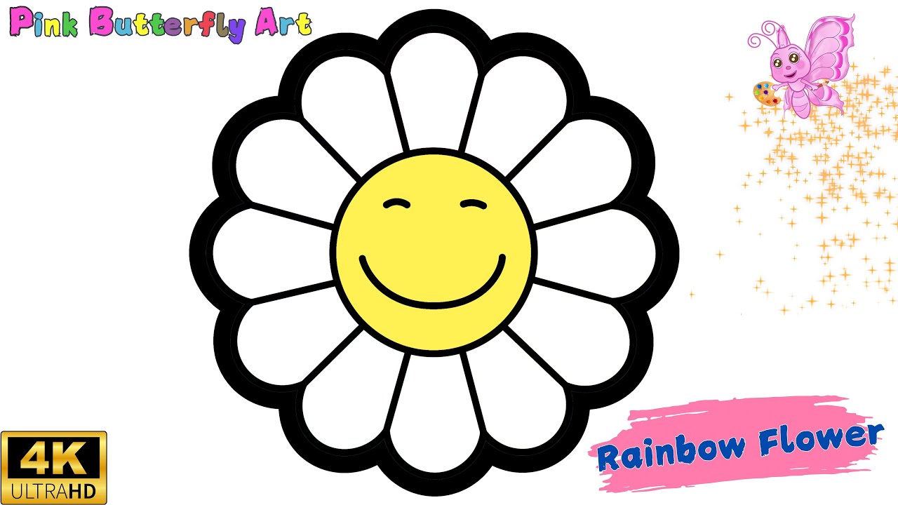 Rainbow Flower Drawing and Coloring Animations for Kids Toddlers ...