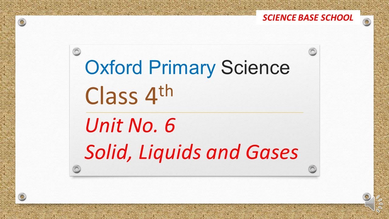 Oxford Primary Science Book 4 Unit 6 - YouTube