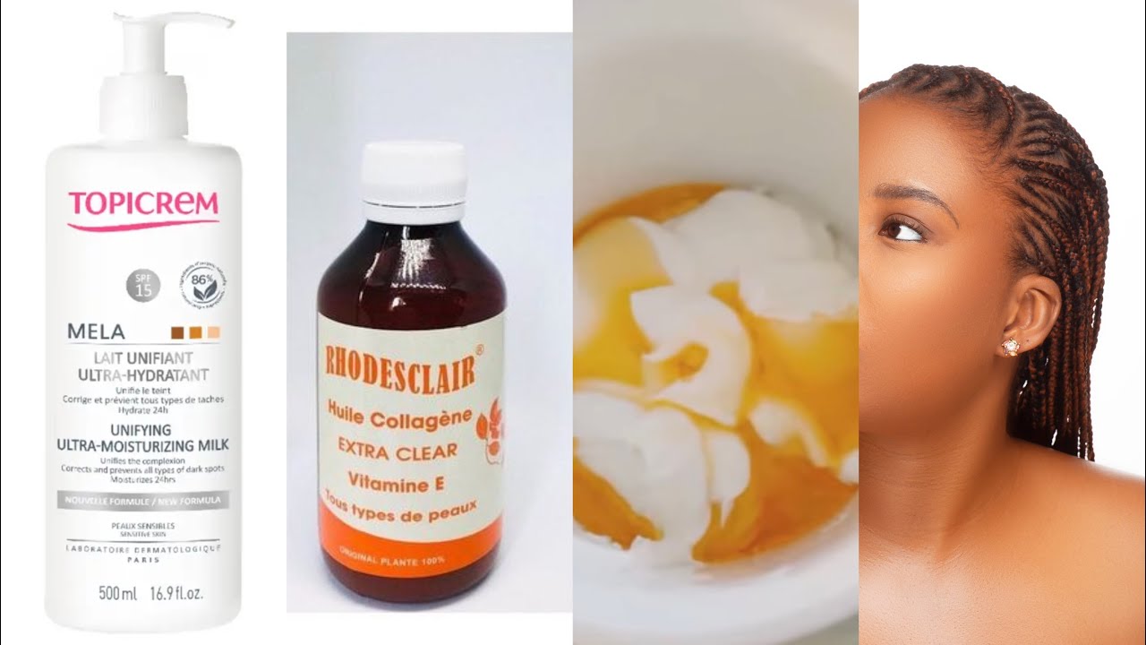 MÉLANGE de lait de corps teint marron clair avec Topicreme mêla très ...