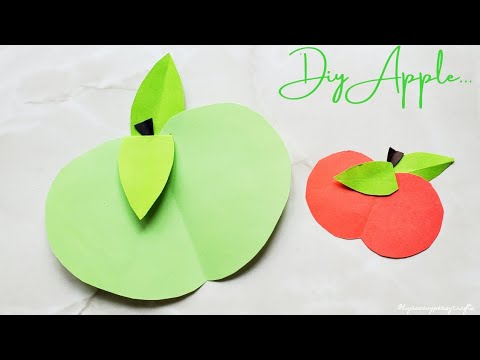 How To Make Paper Apple | Easy Paper Crafts For Kids | DIY Paper Craft ...