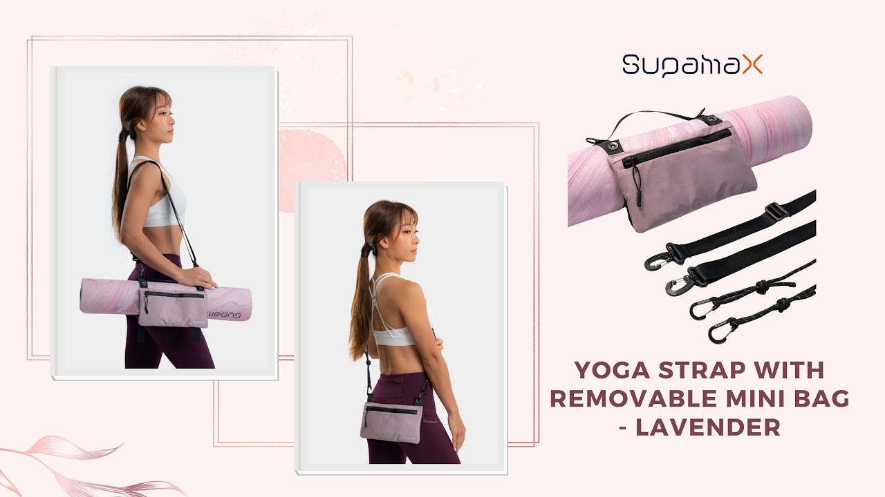 Supamax Bag Collection | Yoga Strap with Removable Mini Bag - Lavender ...