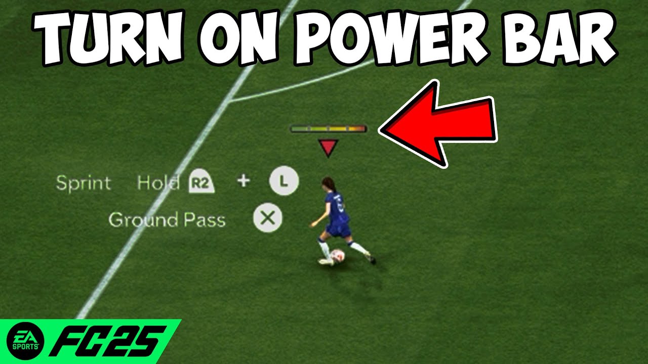 How To Get Power Bar Above Player On FC 25 - YouTube