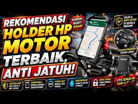 HARGA MURAH KUALITAS OKE! INI REKOMENDASI HOLDER HP MOTOR TERBAIK || ANTI JATUH!