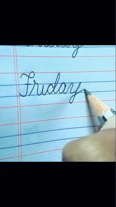 Write "Friday" in cursive writing | Beautiful handwriting #shorts # ...