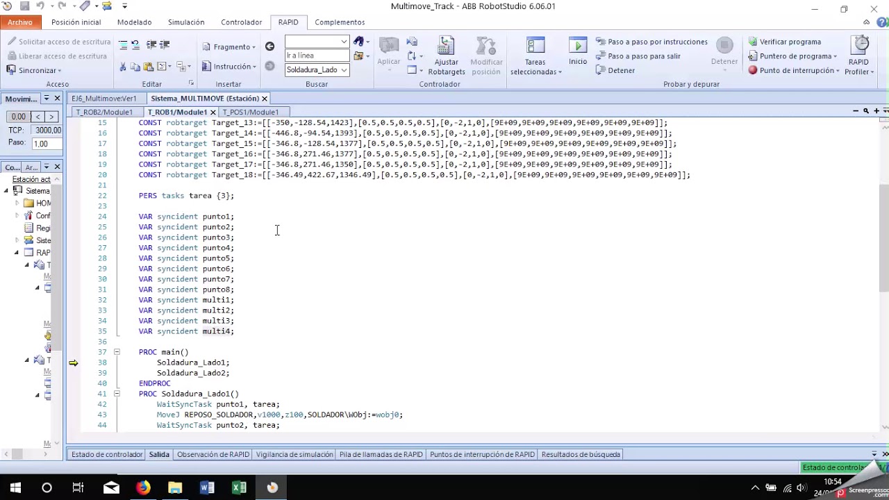 Ejercicio Multimove - RobotStudio - YouTube