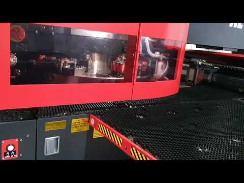 Punching with Amada AE2510NT - YouTube